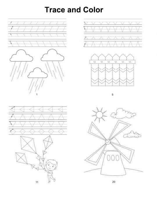 Trace and Color – www.arevikkidsactivity.com